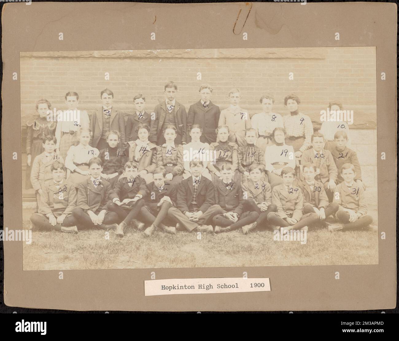 Hopkinton High School 1900 , Schools, Students, Davis, Edna, Merrill ...