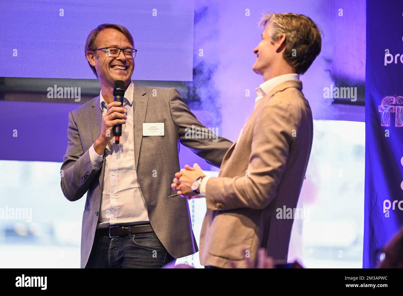 Proximus Chief Technology Officer Geert Standaert and Proximus CEO ...