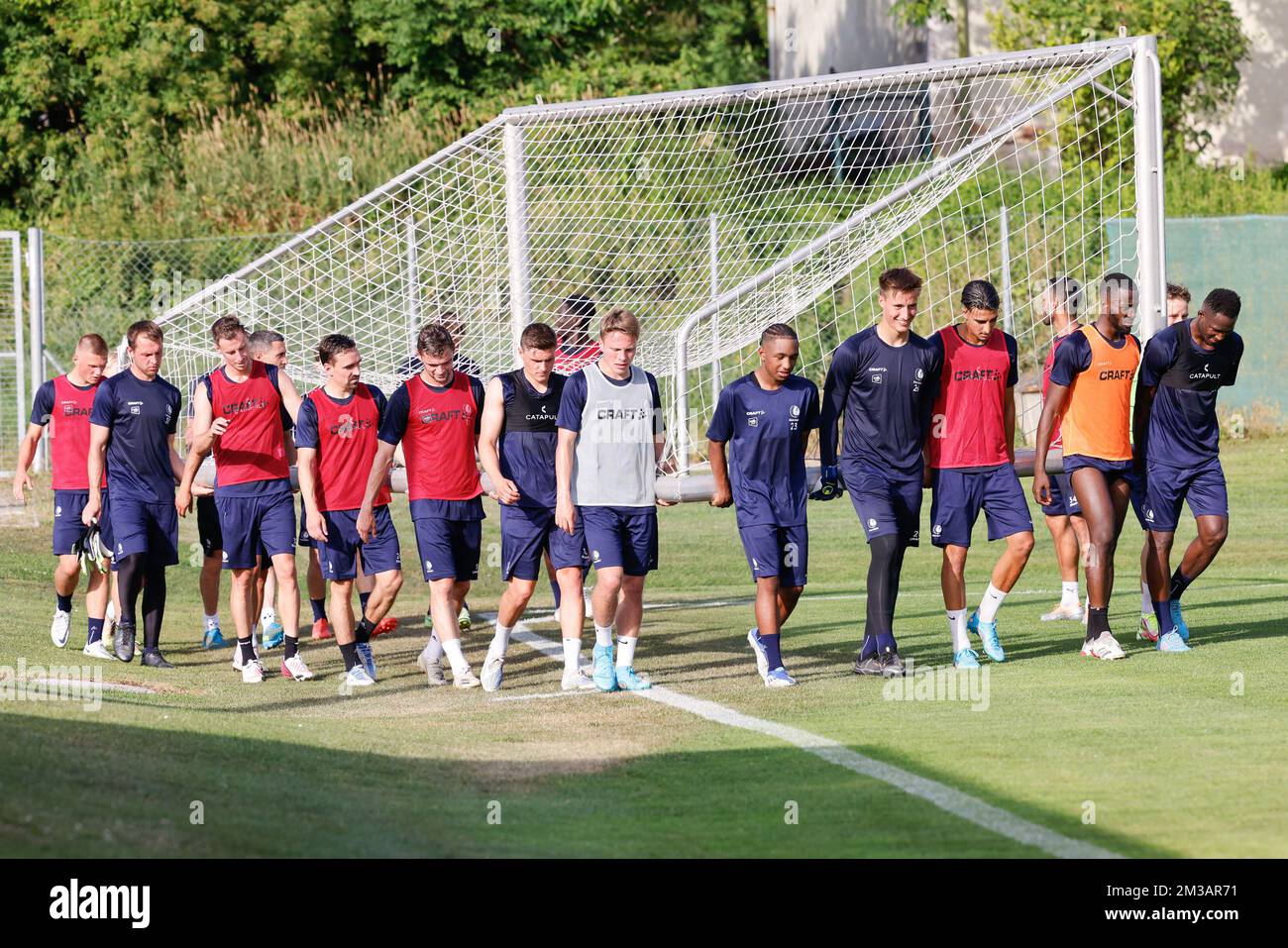 Gent's players pictured during a training session of JPL KAA Gent on ...