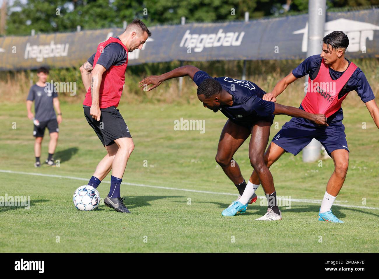 Gent's players pictured during a training session of JPL KAA Gent on ...