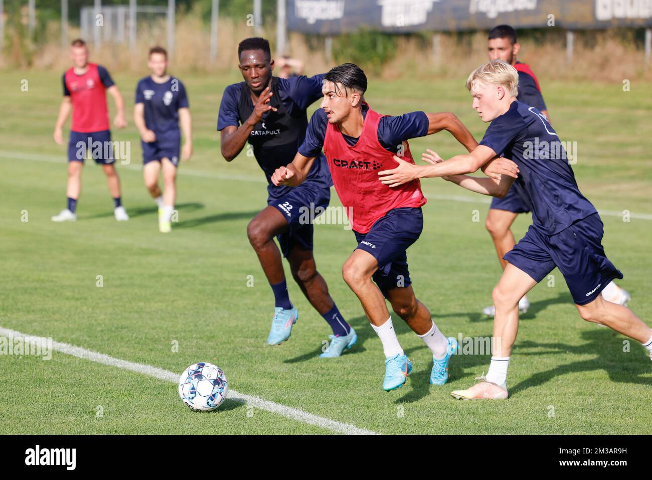 Gent's Sulayman Marreh, Gent's Ibrahim Salah and Gent's Noah De Ridder ...