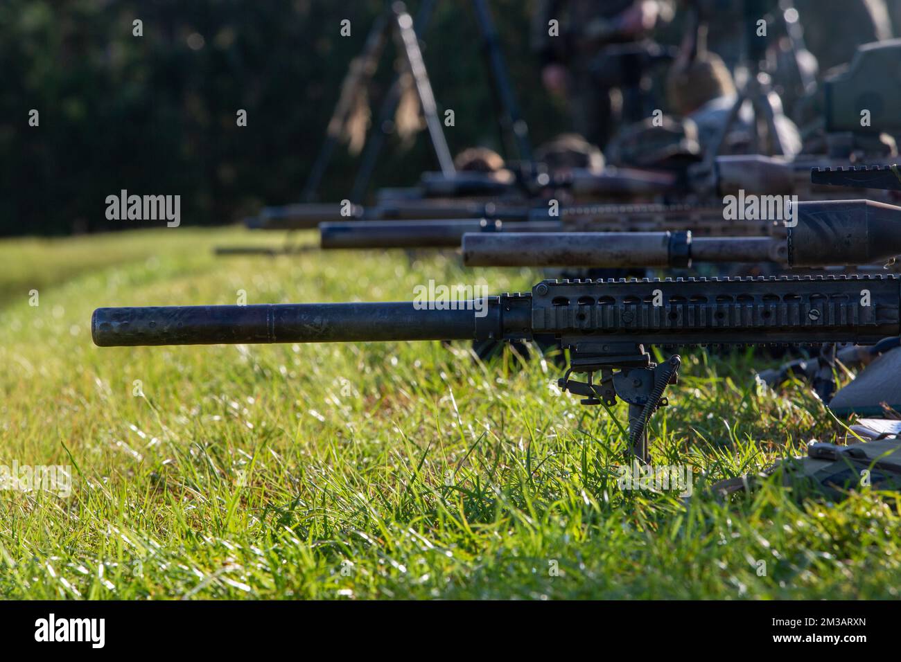 U.S. Marines with various units across 2nd Marine Division aim at ...
