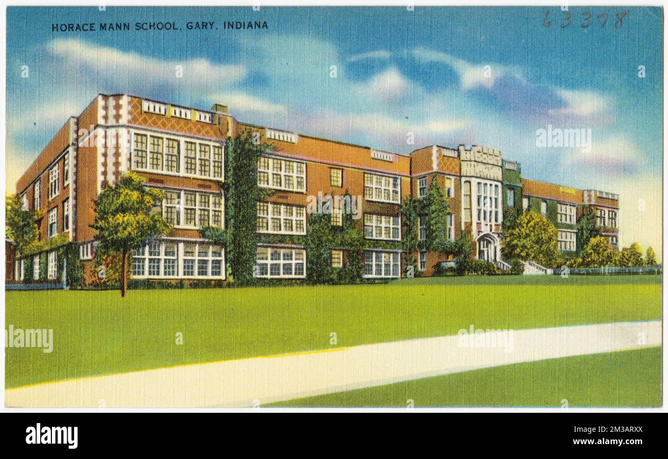 Horace Mann School, Gary, Indiana , Schools, Tichnor Brothers ...