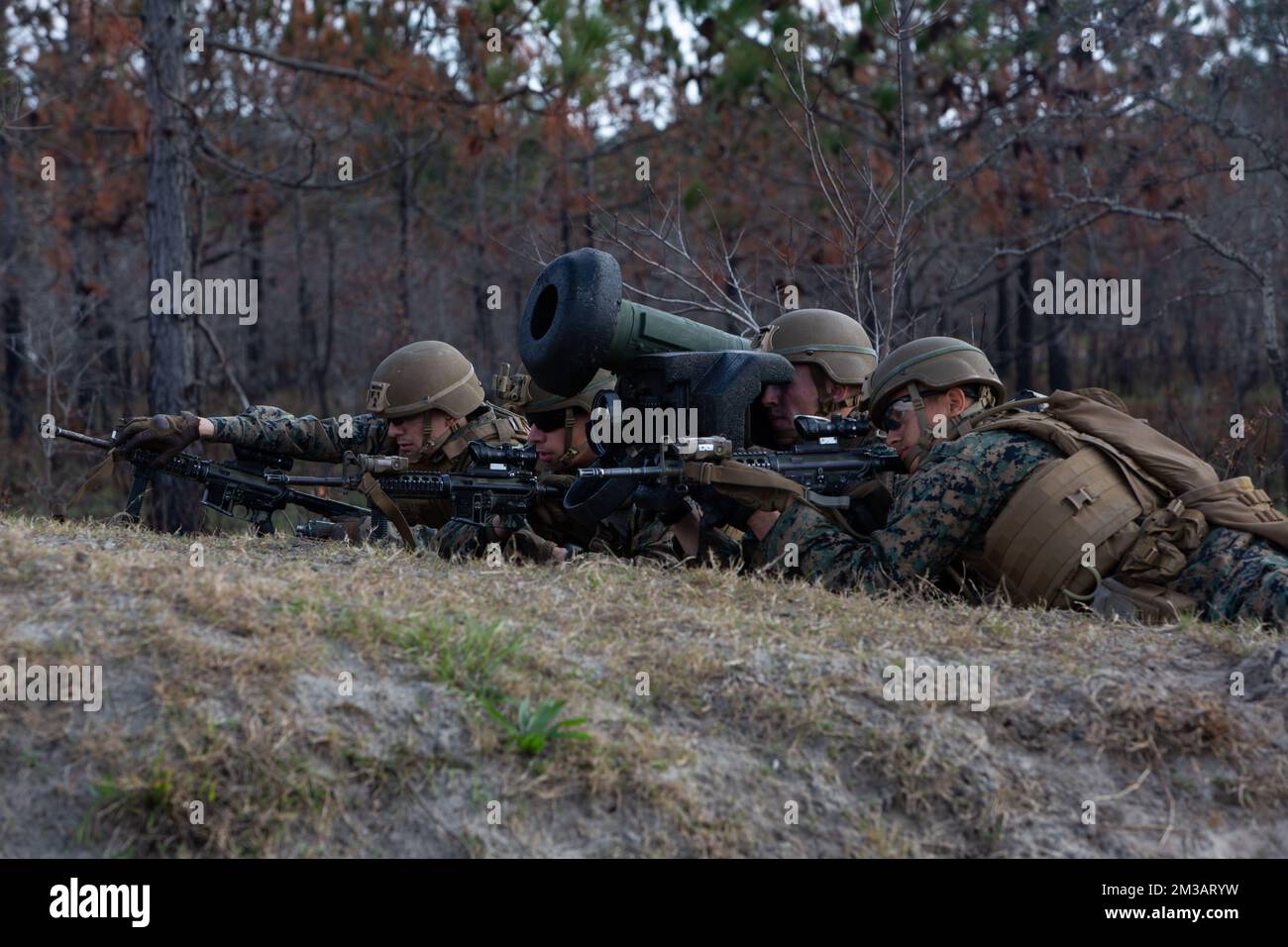 U.S. Marines with 2nd Battalion, 8th Marines, engage marathon ...