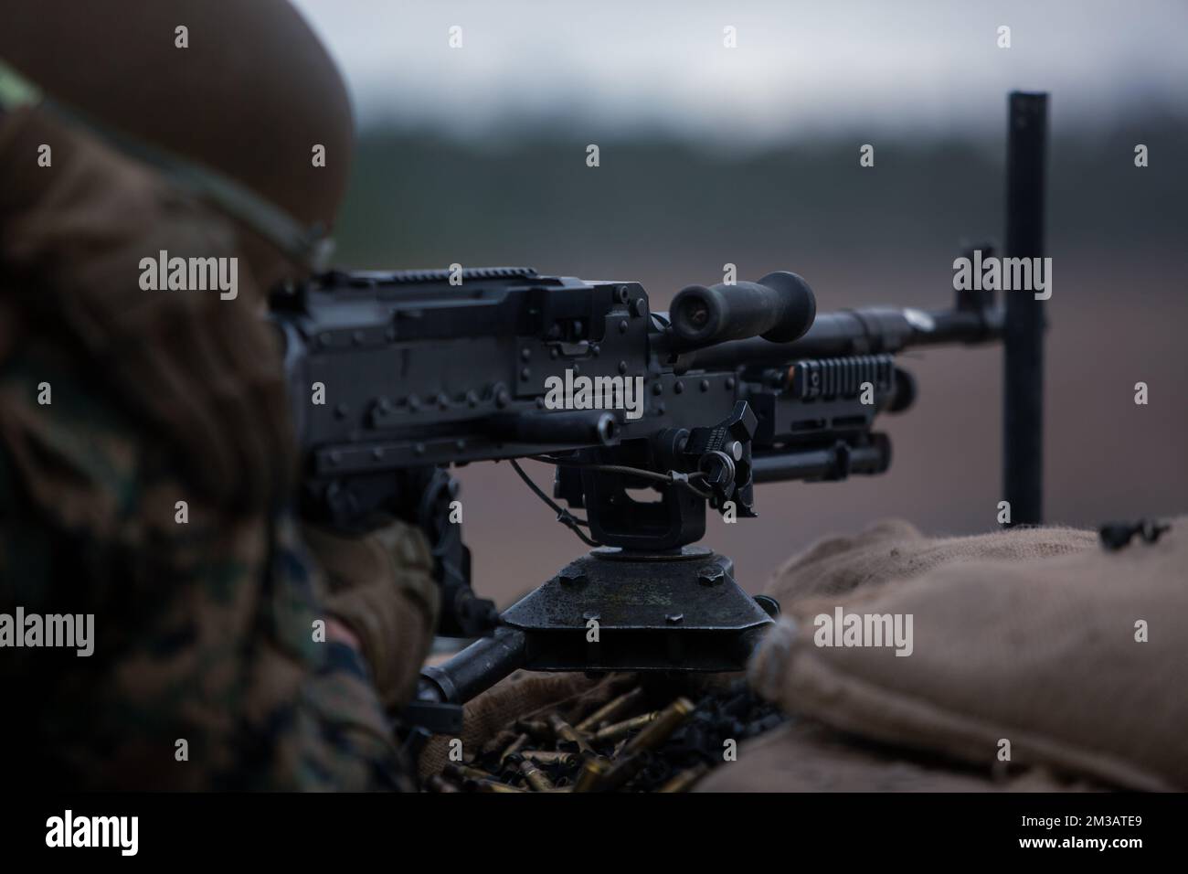 U.S. Marine Corps Pfc. Wayne Lacombe, a machine gunner with 2nd ...
