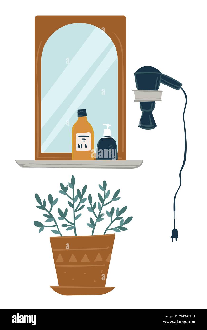 Hair dryer drying on Stock Vector Images - Alamy