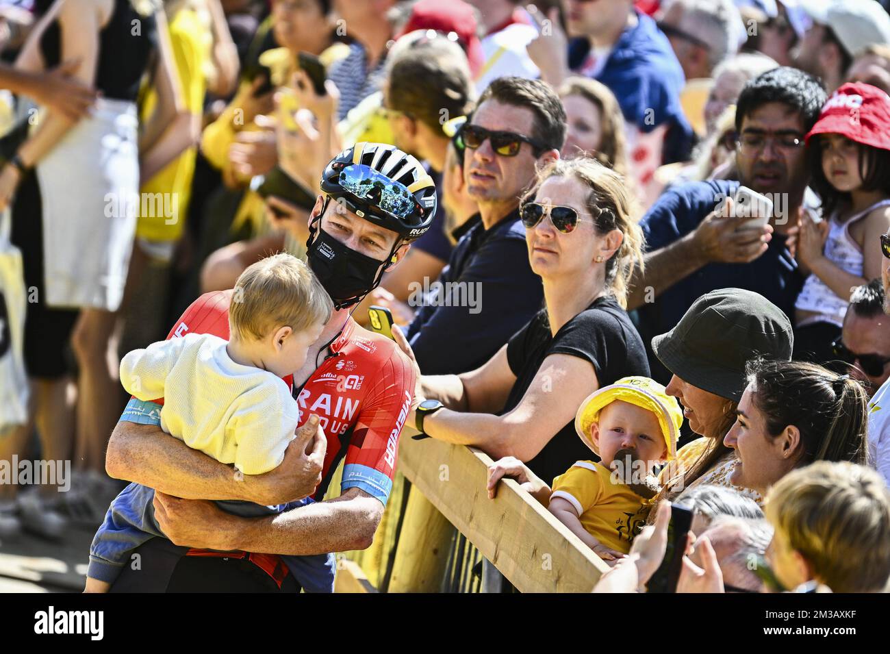 Australian Jack Haig of Bahrain-McLaren pictured at the start of the ...