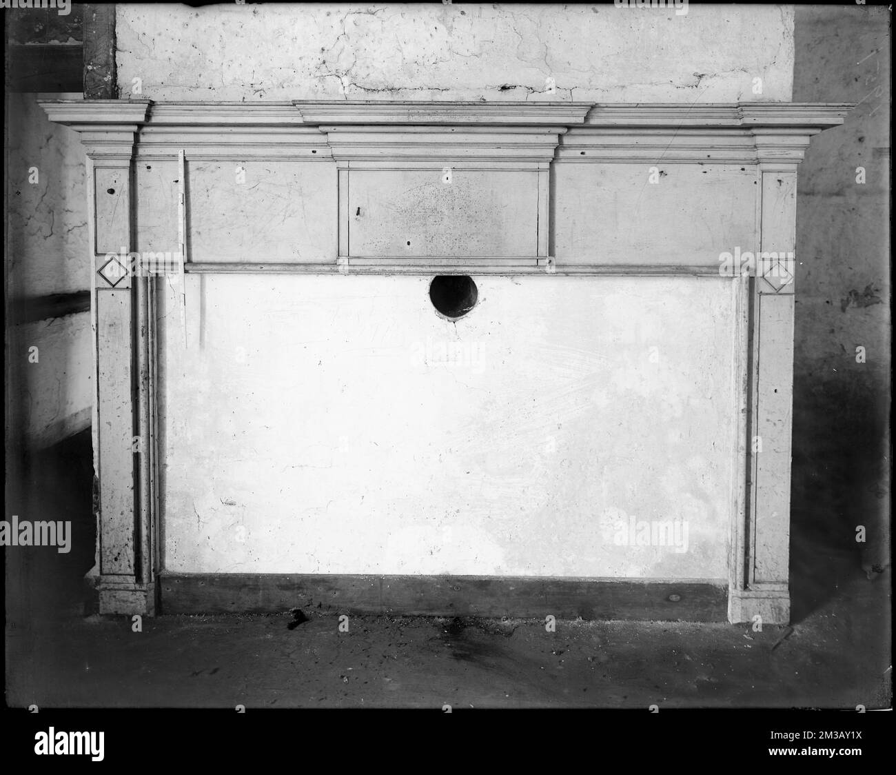 Horsham, Pennsylvania, 859 County Line Road, interior detail, mantel ...