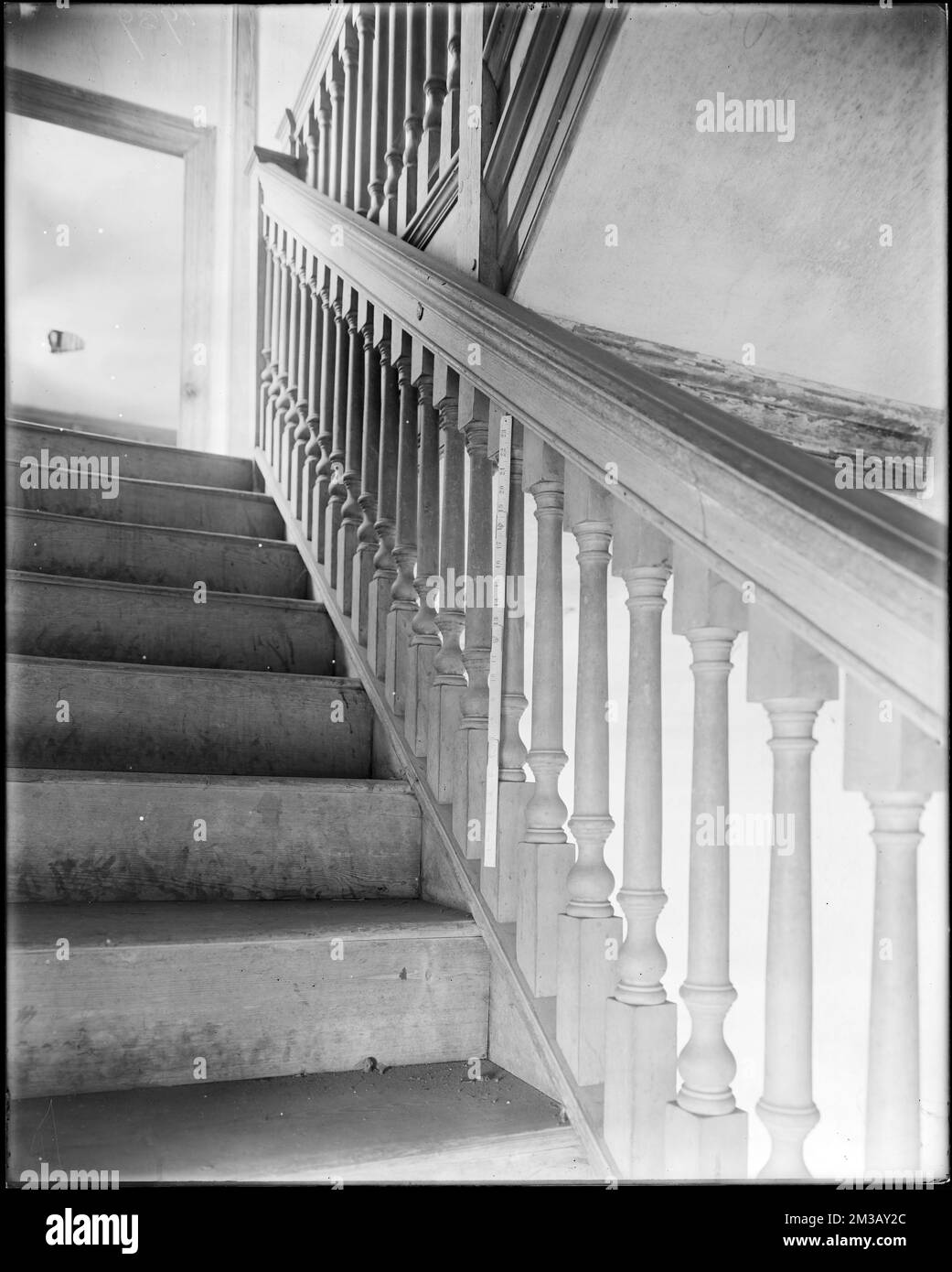 Horsham, Pennsylvania, 859 County Line Road, interior detail, stairway ...