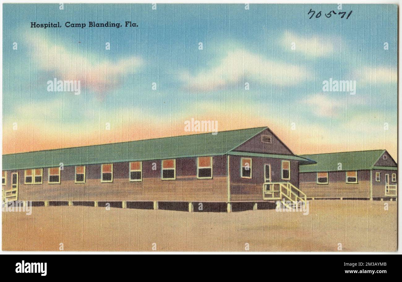 Hospital, Camp Blanding, Fla. , Military facilities, Hospitals, Tichnor ...