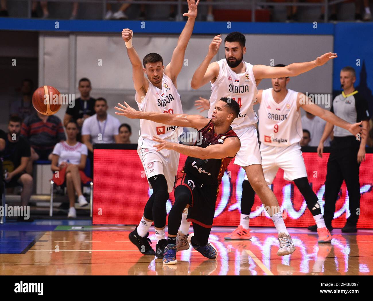 Belgium's Emmanuel Lecomte pictured in action during a basketball match ...