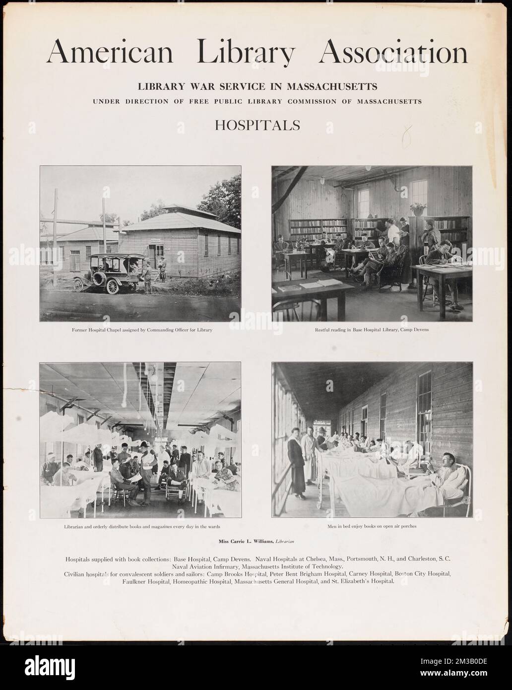 Hospitals , Soldiers' libraries Stock Photo - Alamy