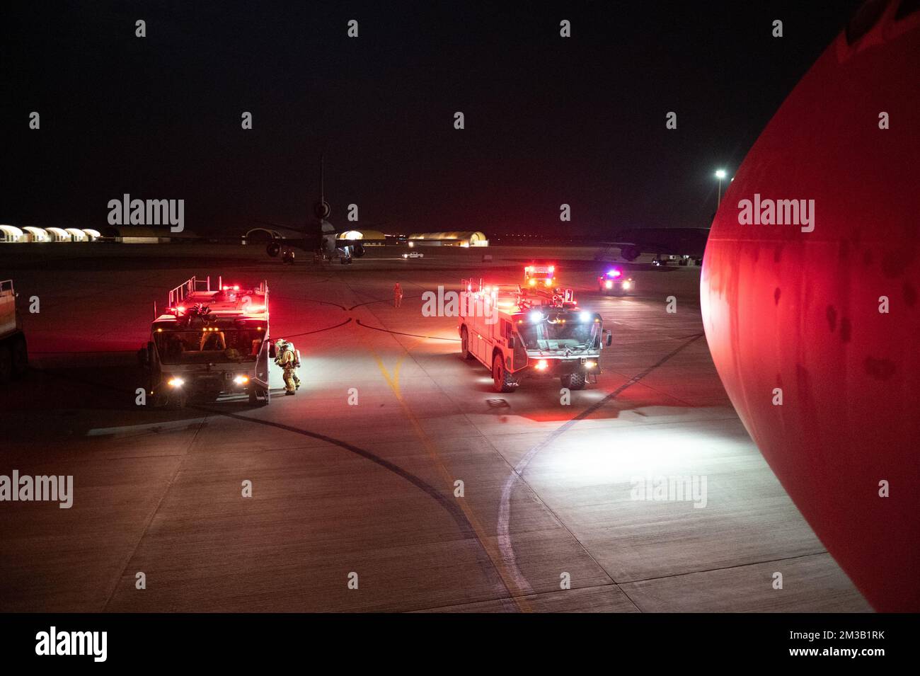 U.S. Air Force Airmen assigned to the 378th Expeditionary Civil ...