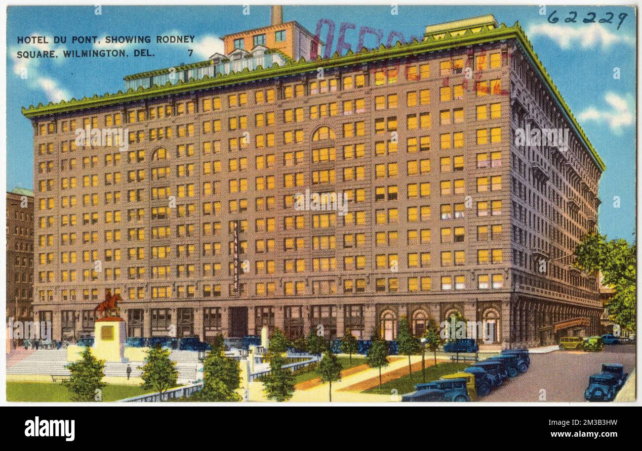 Hotel Du Pont, showing Rodney Square, Wilmington, Del. , Hotels ...