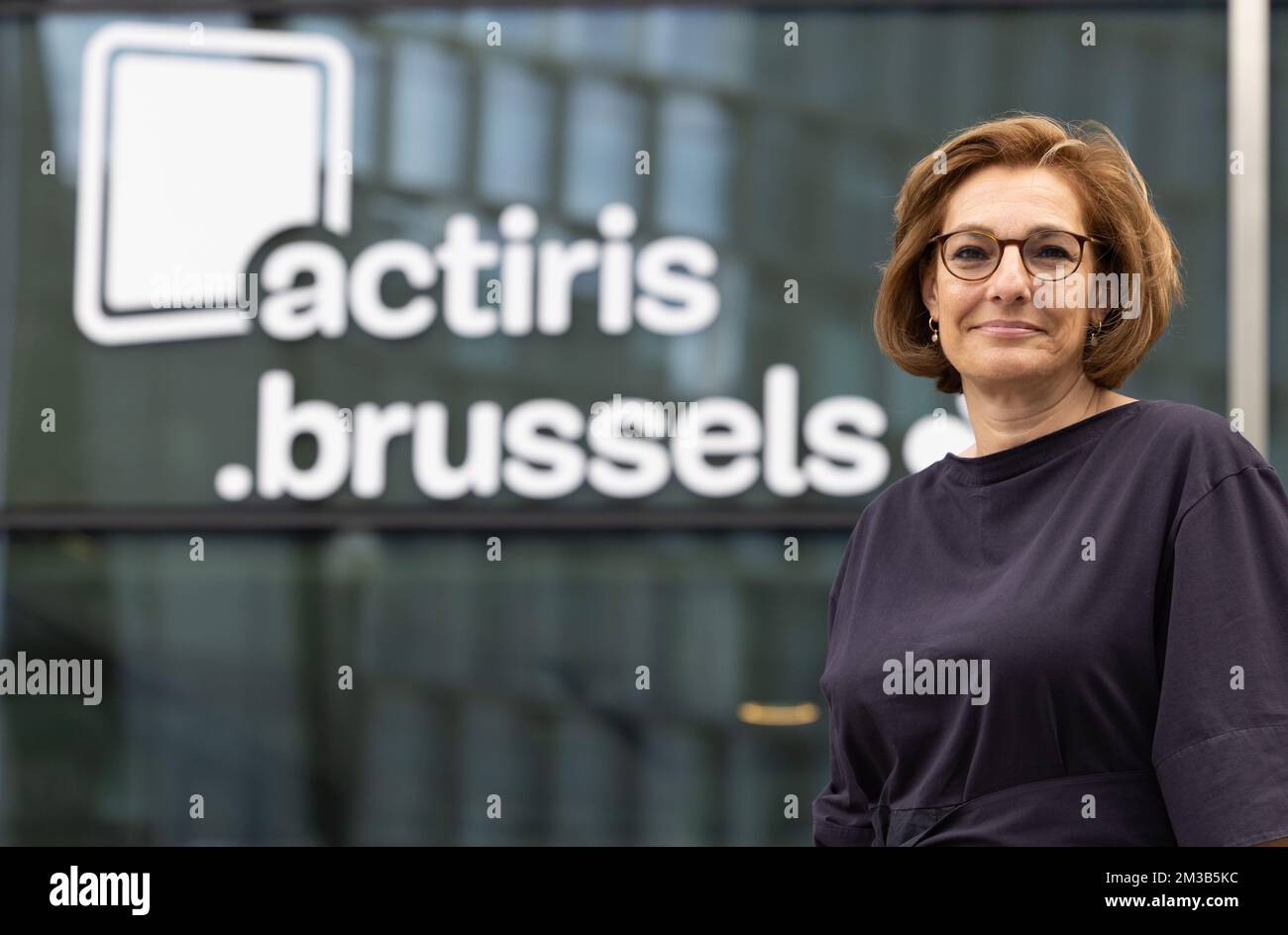 Actiris General Directo Cristina Amboldi poses for the photographer ...