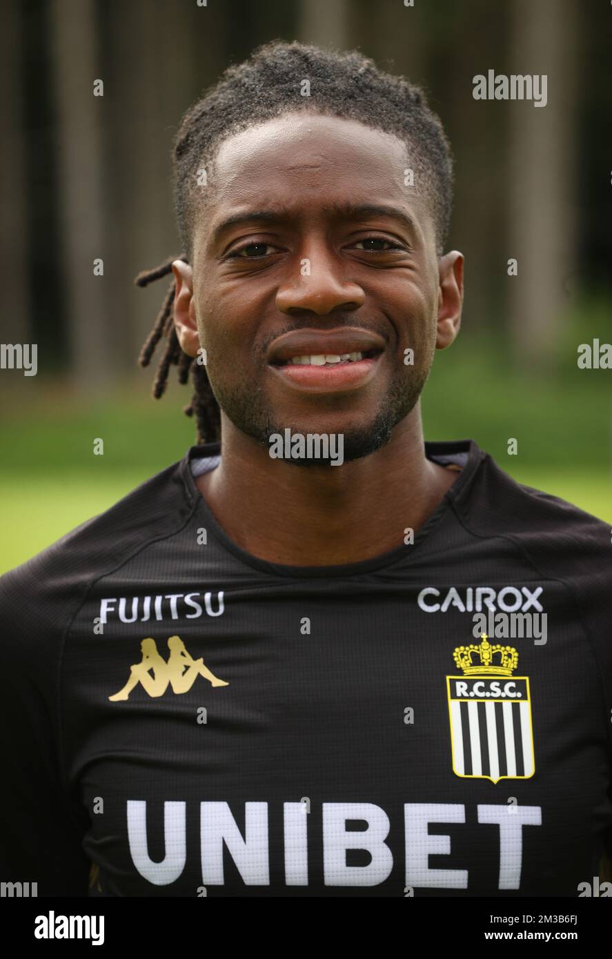 Charleroi's Joris Kayembe poses for the photographer at the 2022-2023 ...
