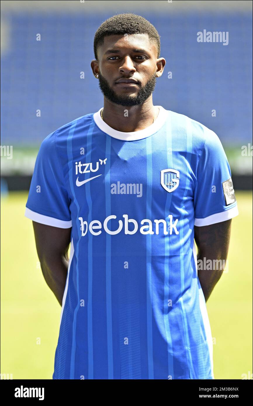 Genk's Mark McKenzie poses for the photographer at the 2022-2023 ...