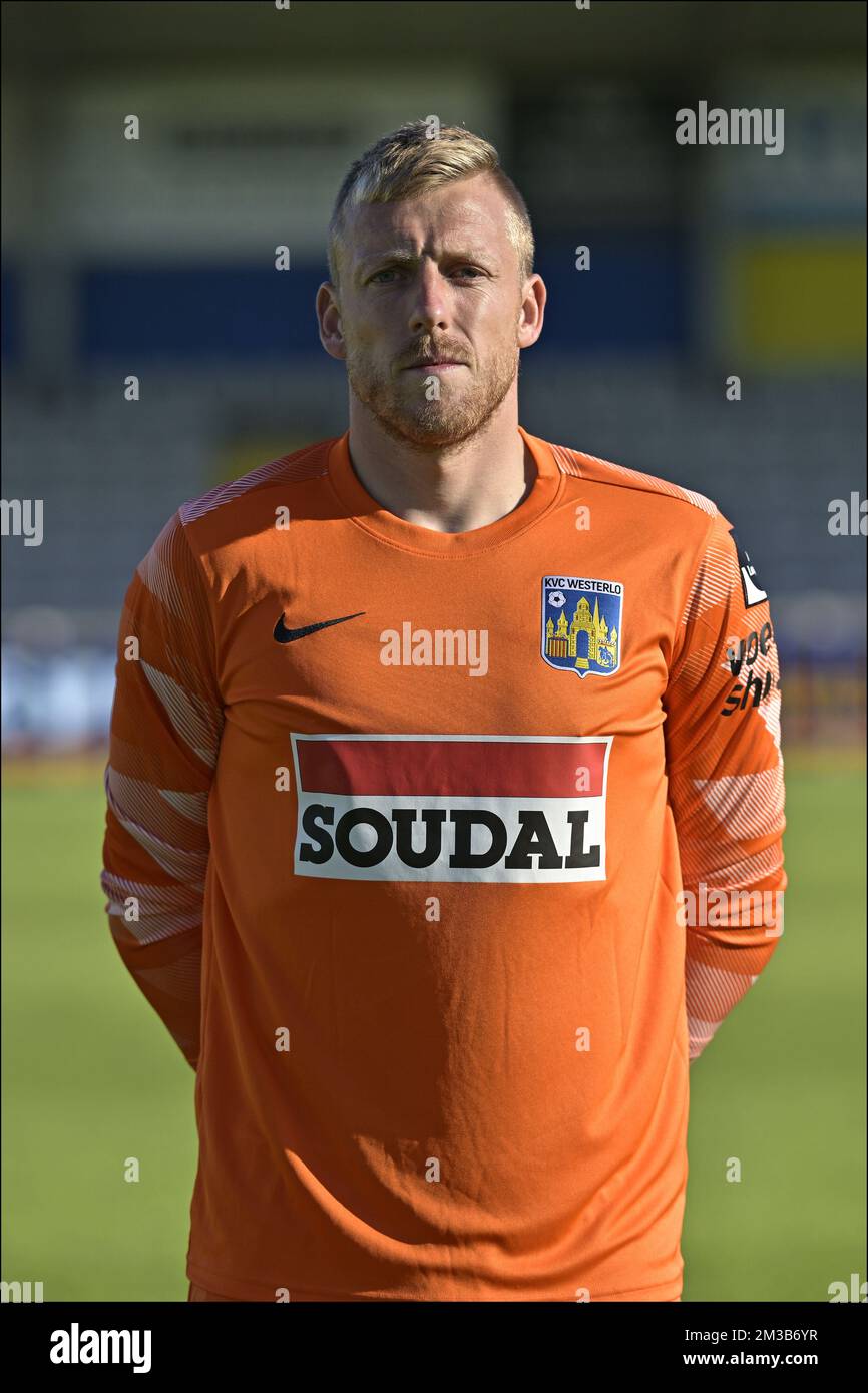 Westerlo's goalkeeper Koen Van Langendonck poses for the photographer ...