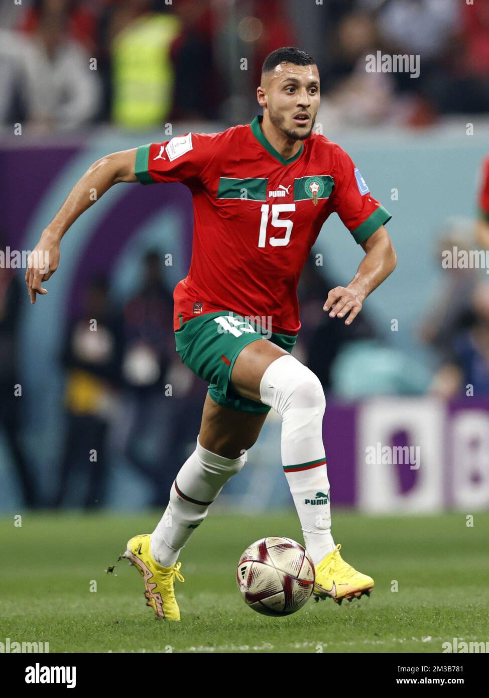 Al Khor, Qatar. 14th Dec, 2022. AL KHOR - Selim Amallah of Morocco ...