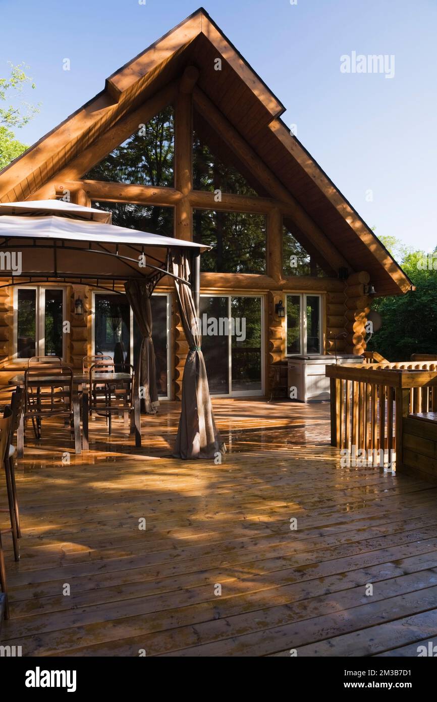 Deck Log Home Connection