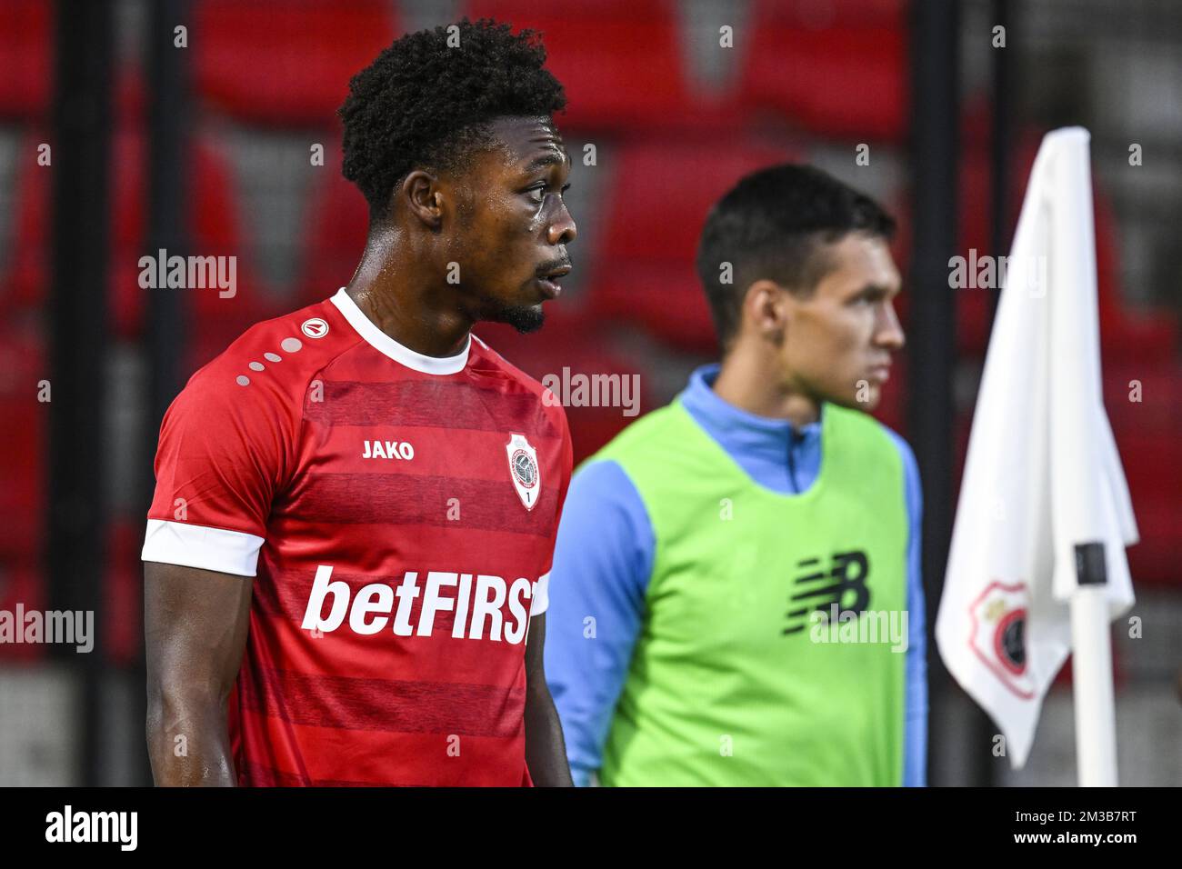 Antwerp's Christopher Scott pictured in action during a friendly soccer ...