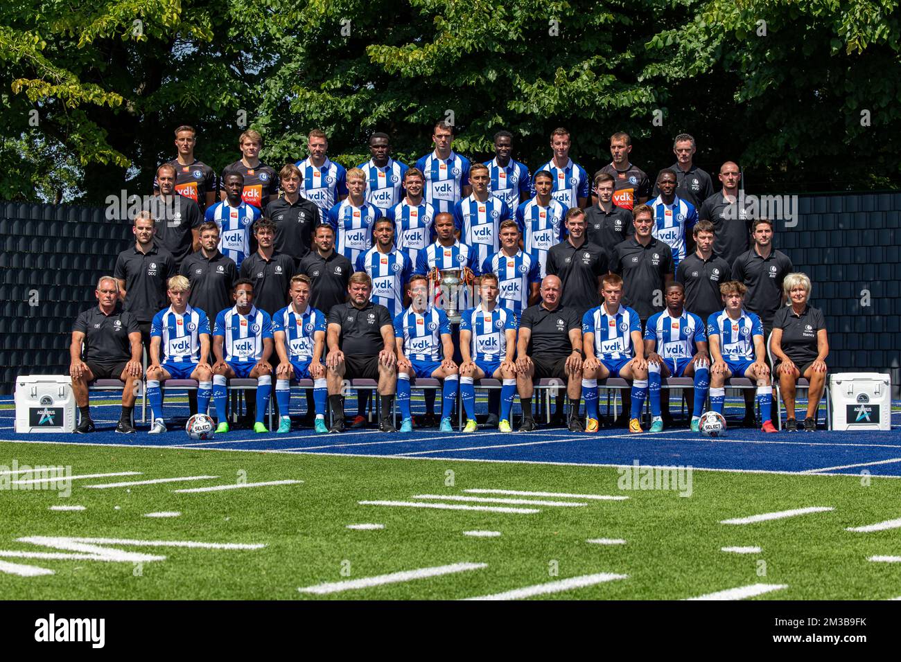 (top L-R), Gent's goalkeeper Louis Fortin, Gent's goalkeeper Celestin ...