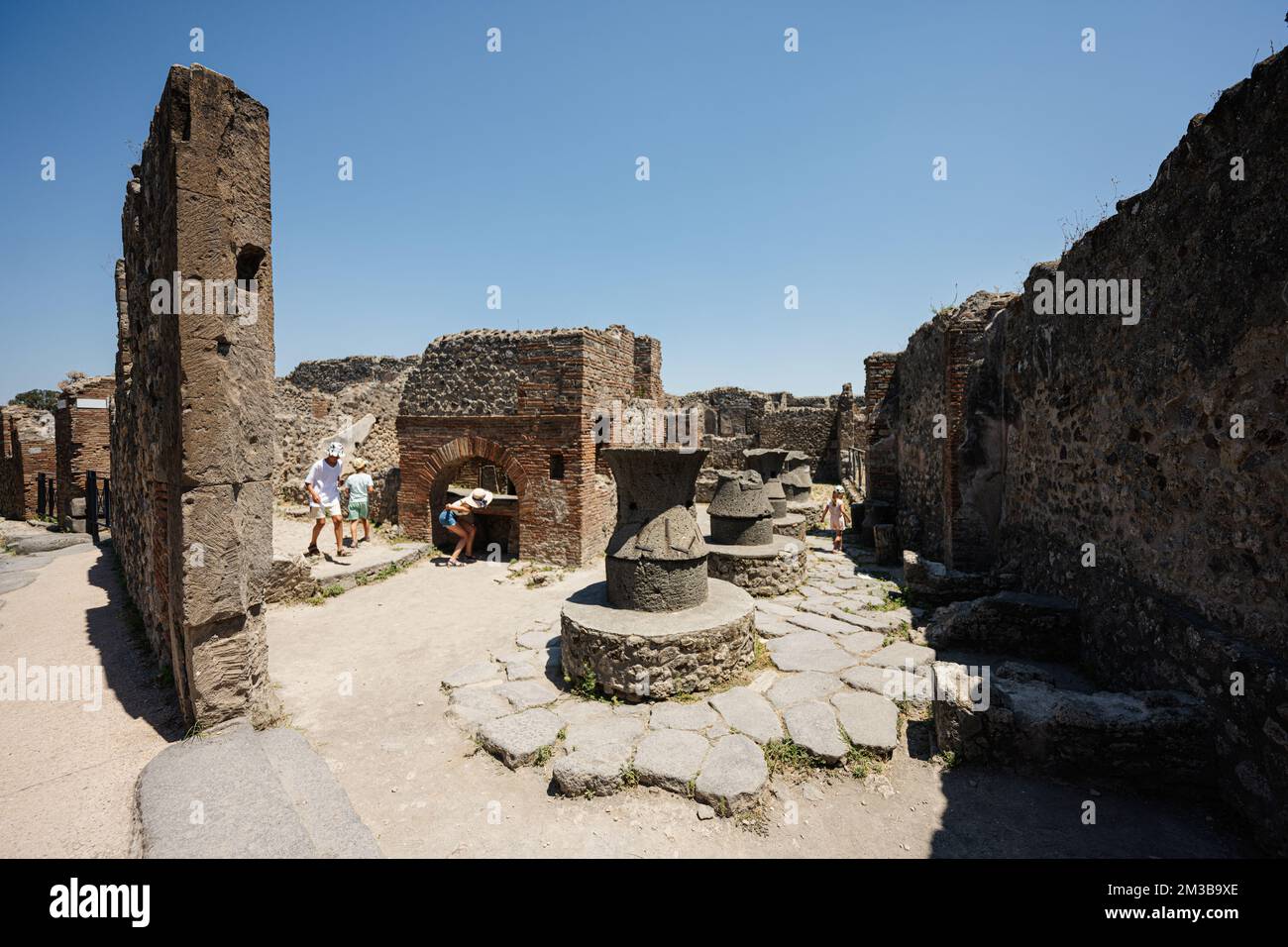 Children tourist walking at Pompeii ancient city, Italy Stock Photo - Alamy