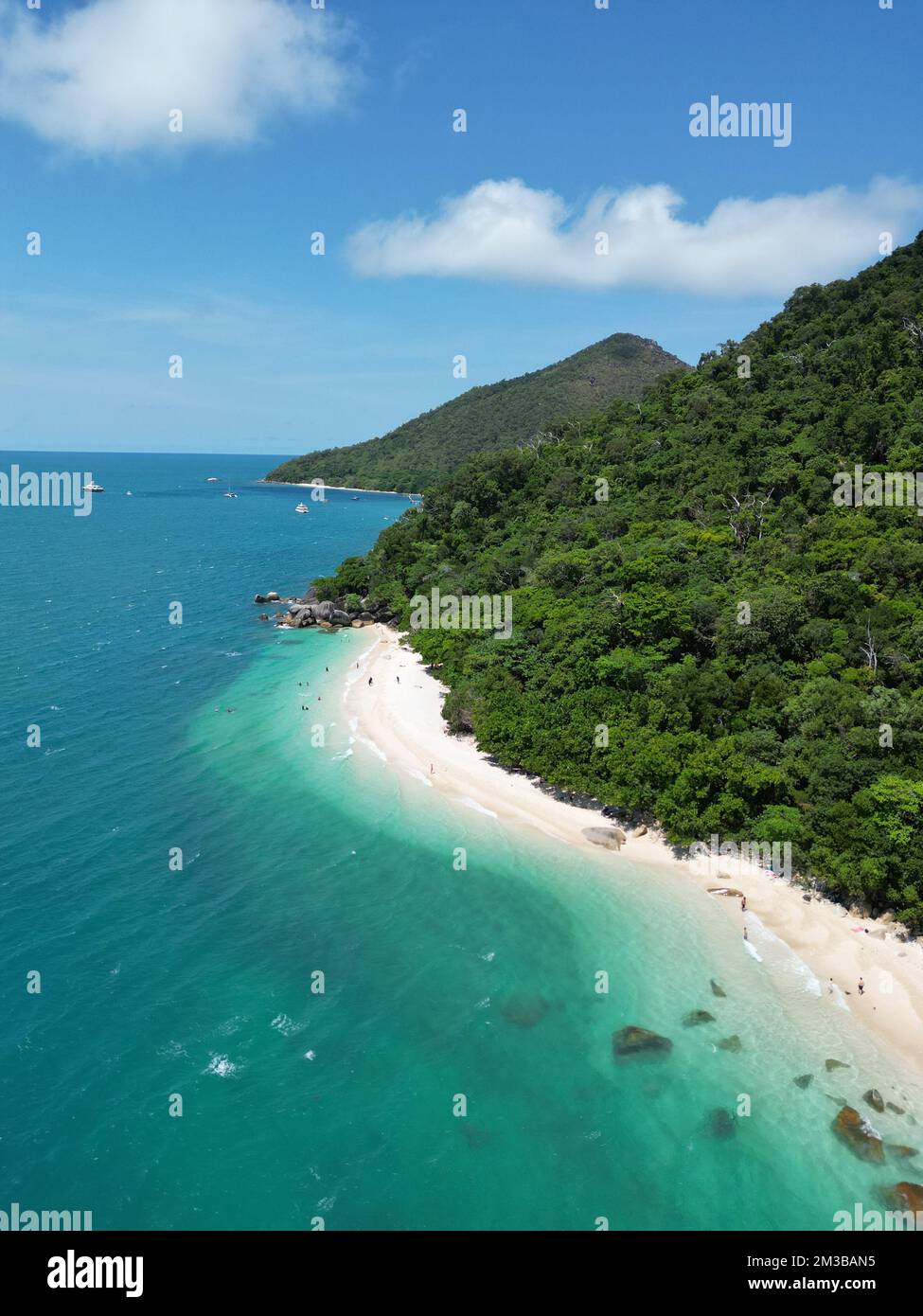 Drone photo of Island Beach Queensland Australian White Beach Beauiful ...