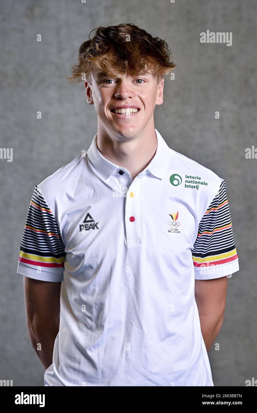 Cedric Keppens poses during a team building exercise for the athletes ...