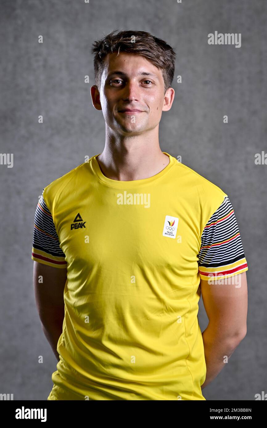 Francois Wery poses during a team building exercise for the athletes ...