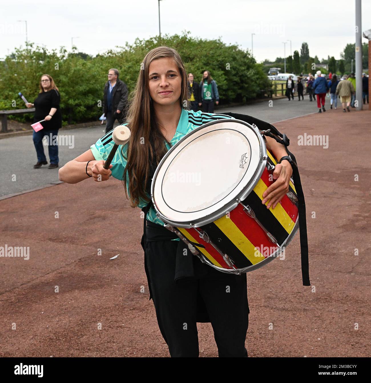 Belgium's Shari Van Belle pictured ahead of a game between Belgium's ...
