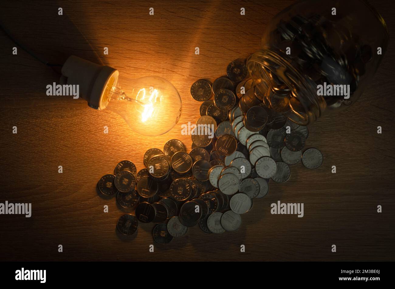 Concept of electricity consumption, in these times of crisis ...