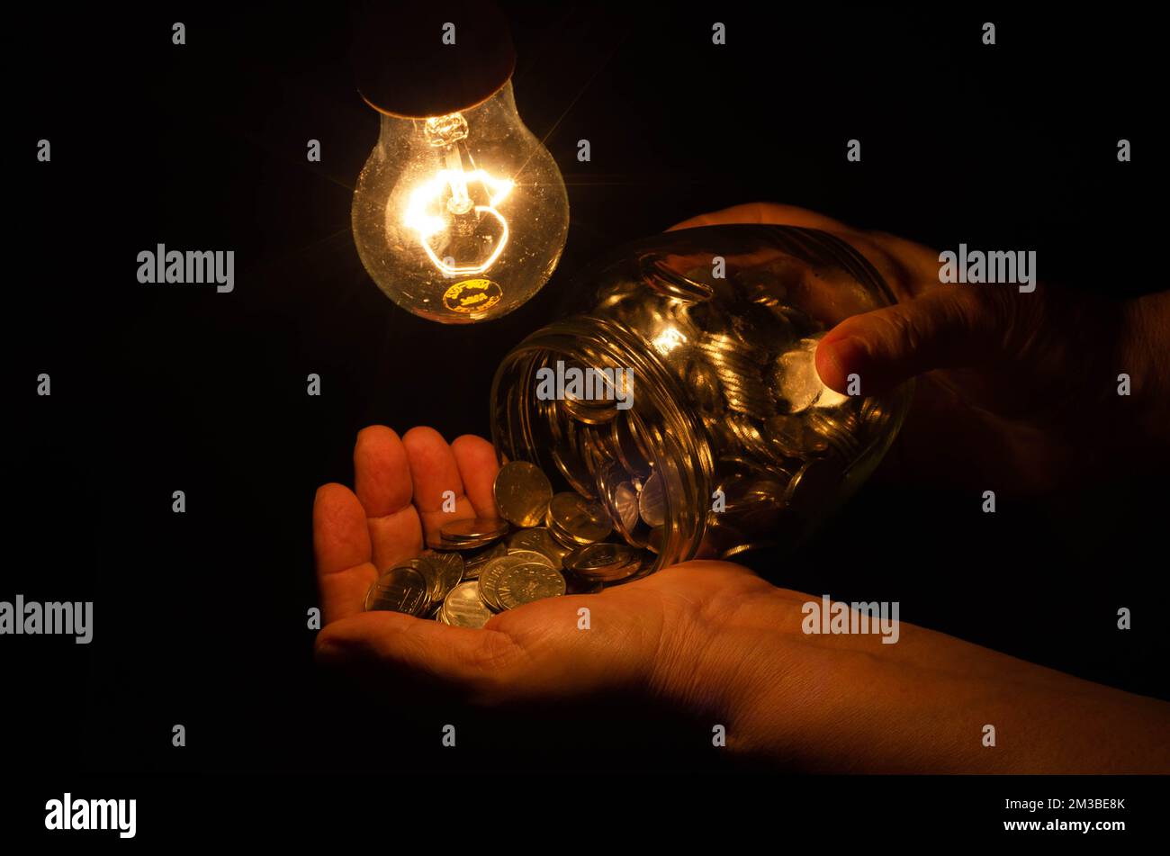 Concept of electricity consumption, in these times of crisis ...