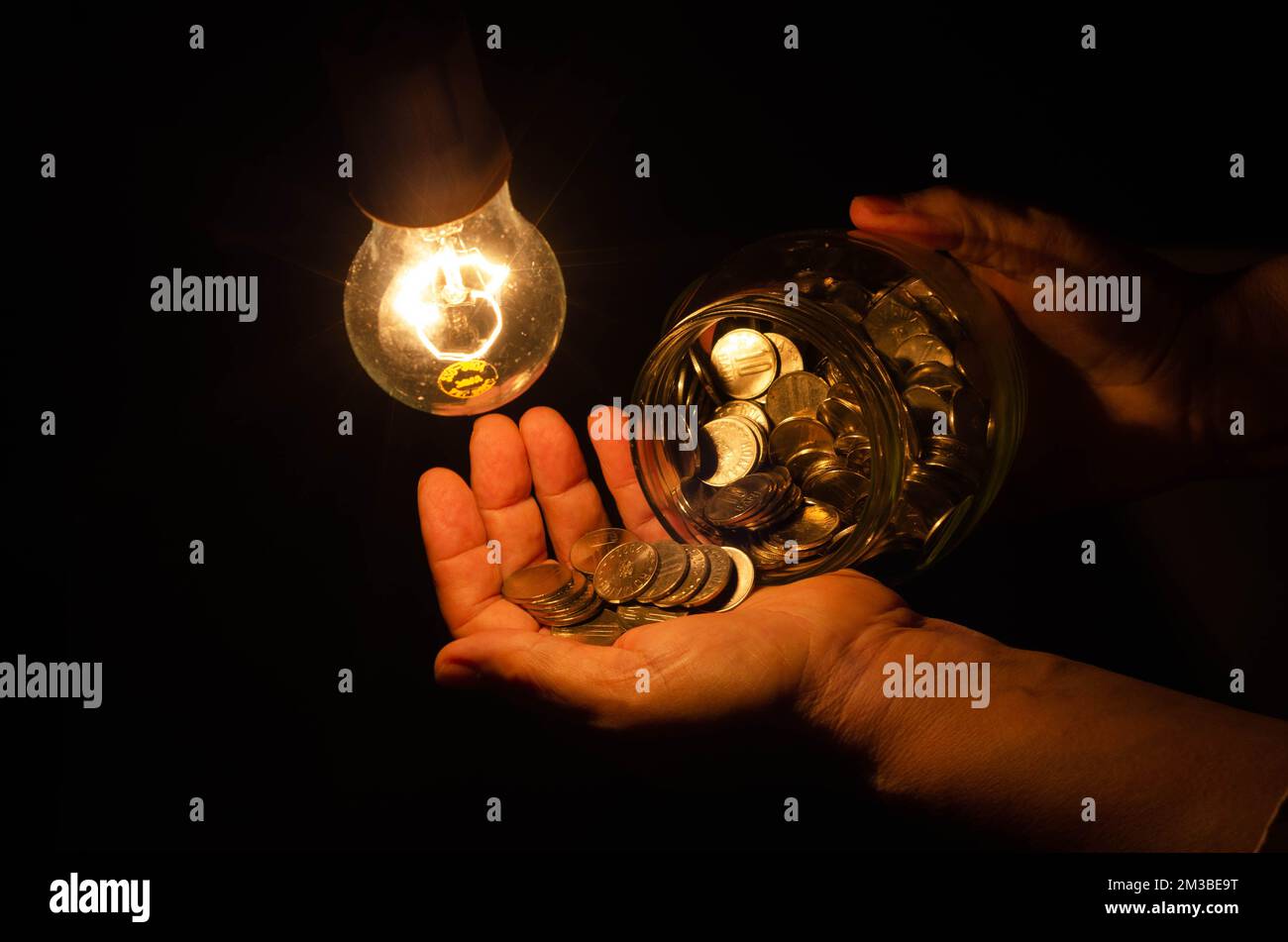 Concept of electricity consumption, in these times of crisis ...