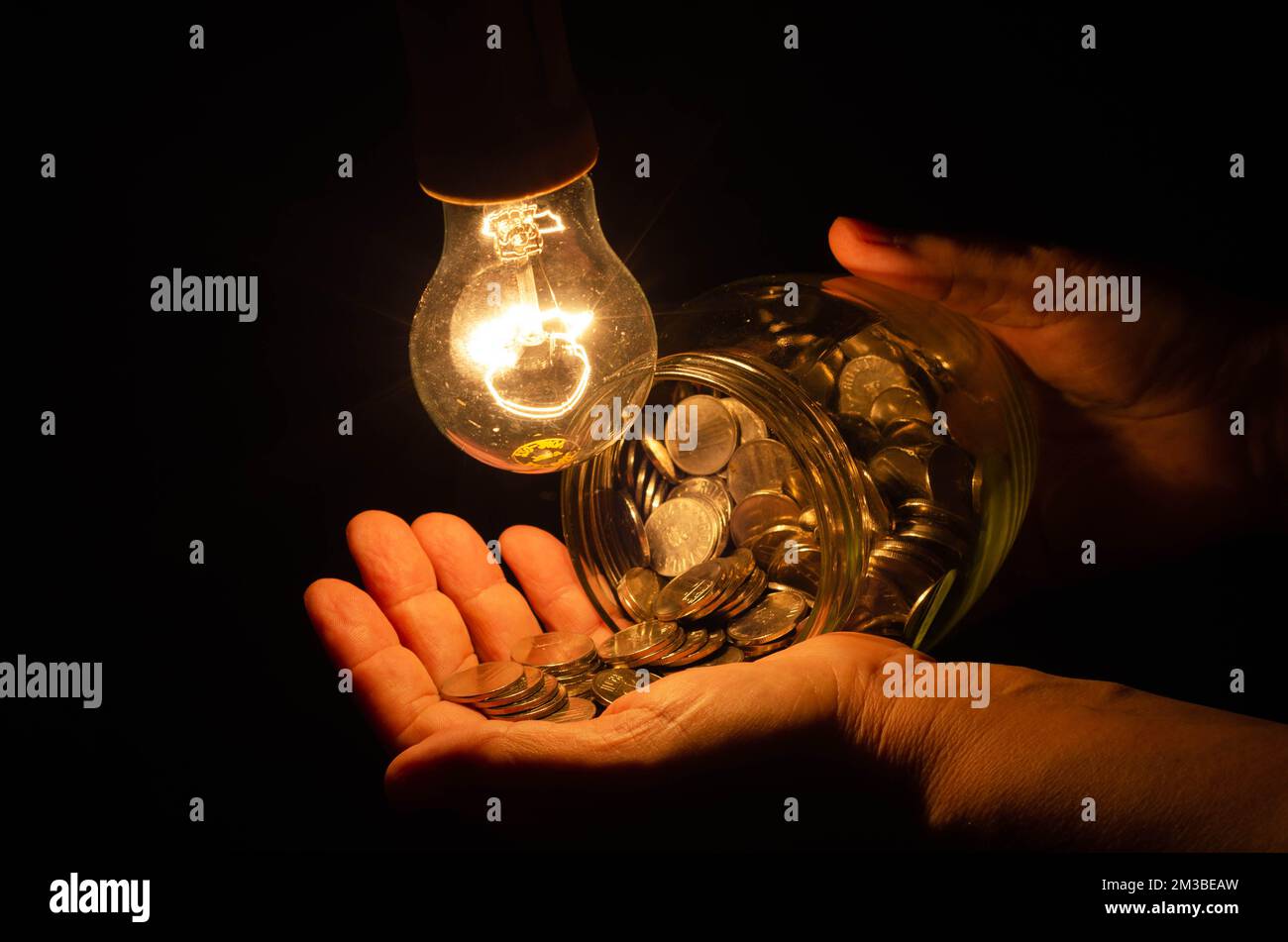 Concept of electricity consumption, in these times of crisis ...