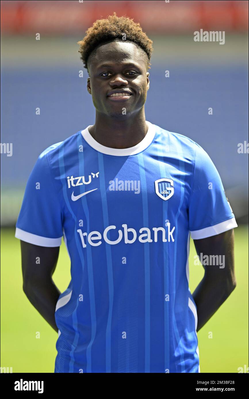 Jong Genk's Sekou Diawara poses for the photographer during the 2022-2023 photoshoot of Belgian ...