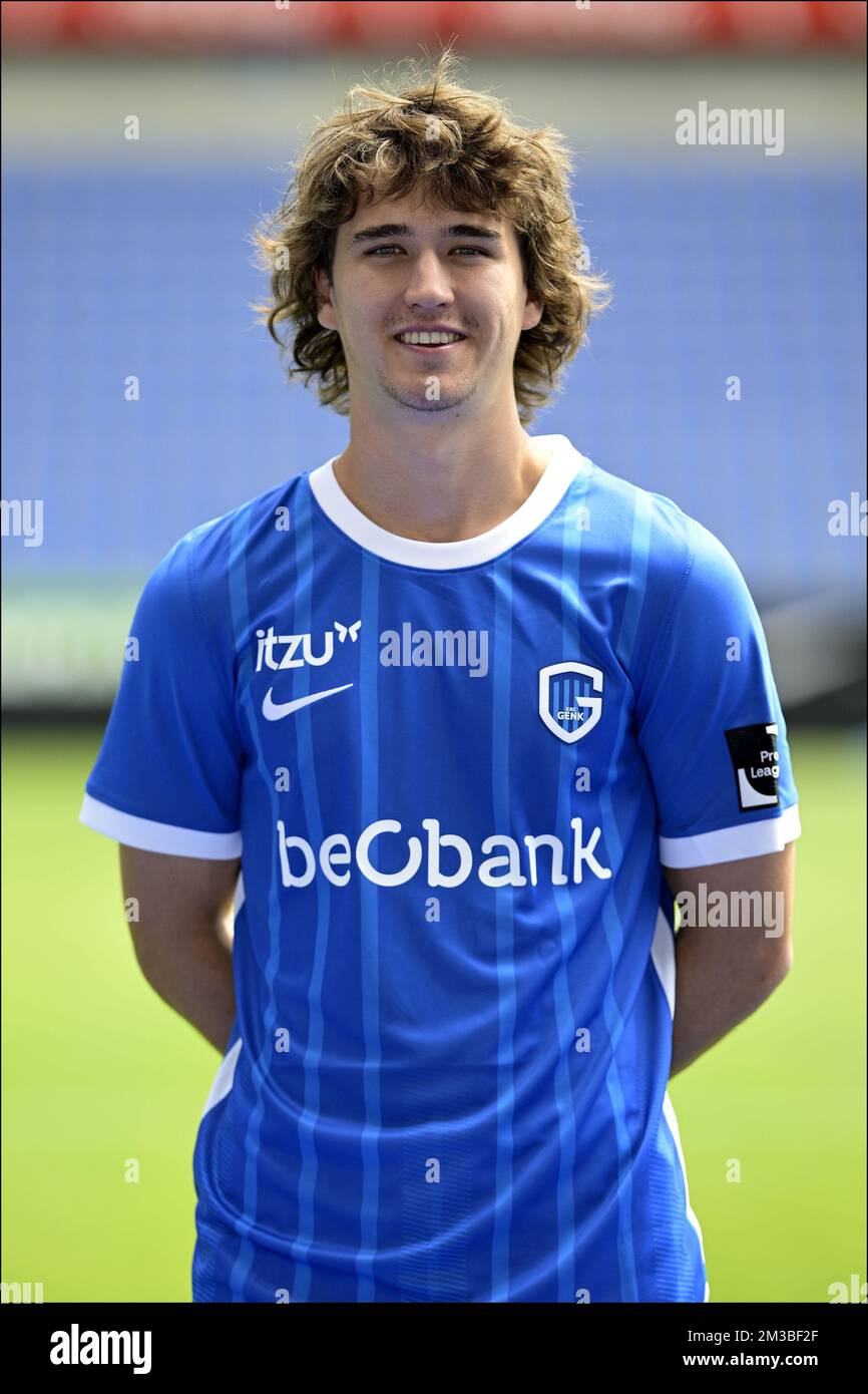 Jong Genk's Lucas Beerten poses for the photographer during the 2022 ...