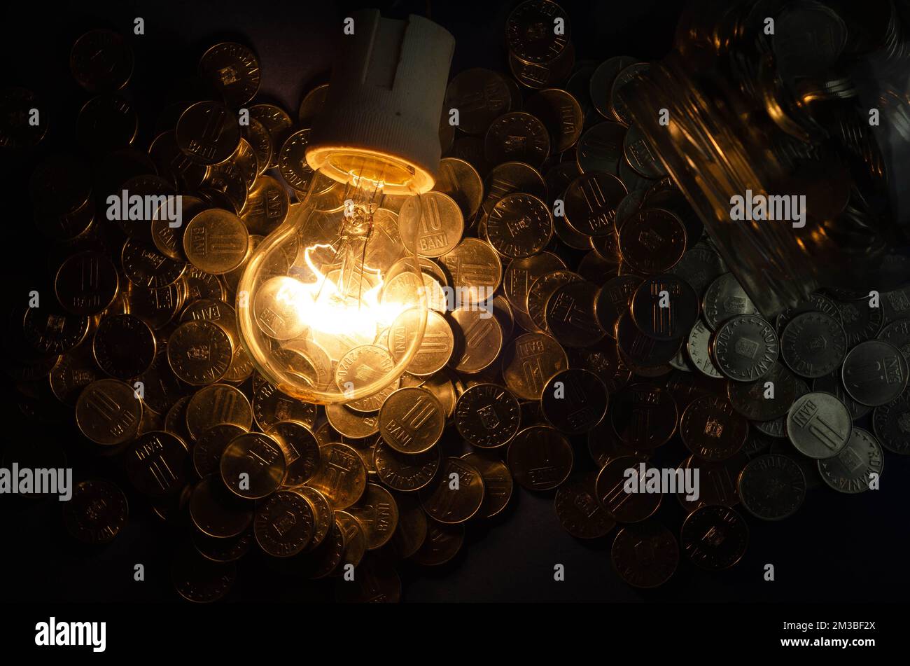 Concept of electricity consumption, in these times of crisis ...