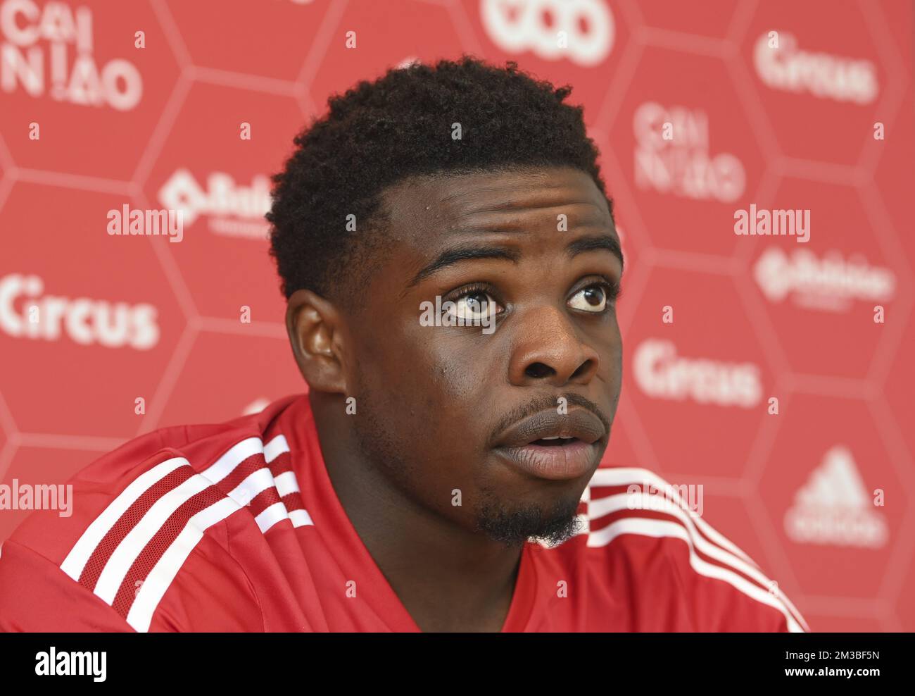 Standard's Noah Ohio poses for the photographer during a press ...