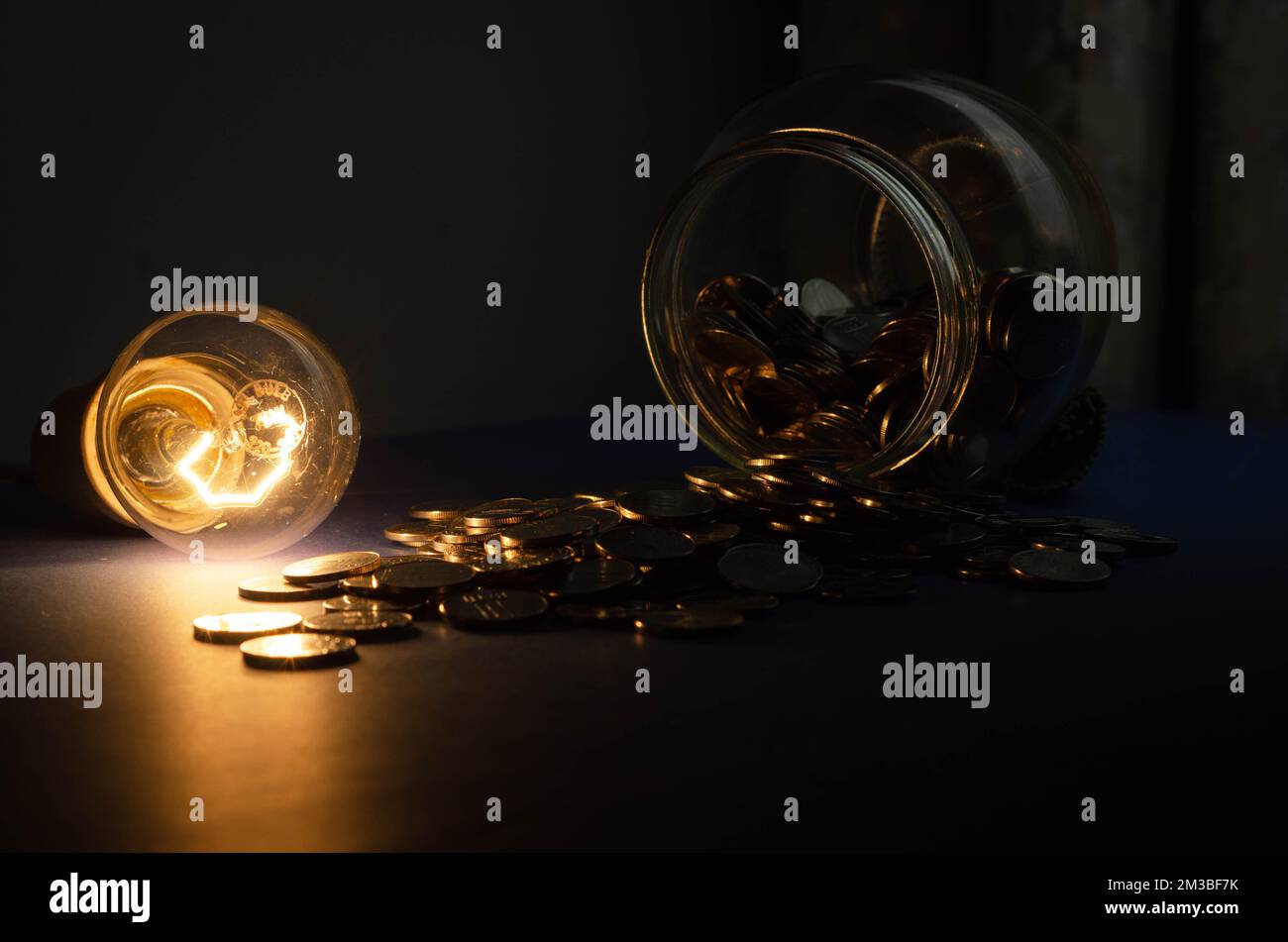 Concept of electricity consumption, in these times of crisis ...