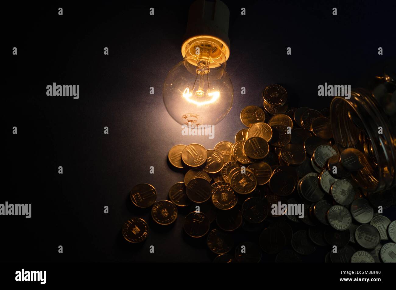 Concept of electricity consumption, in these times of crisis ...