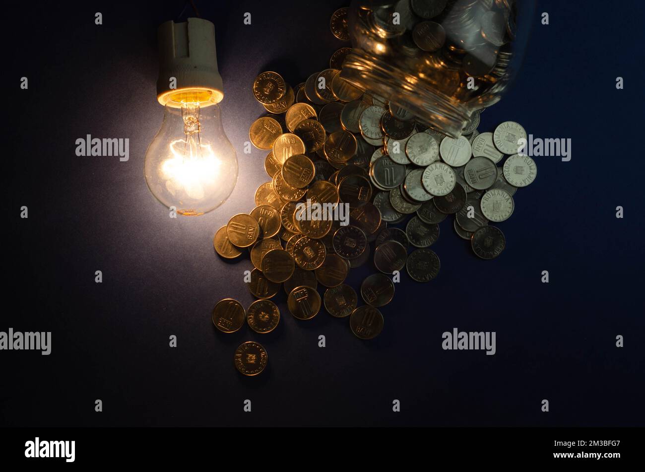 Concept of electricity consumption, in these times of crisis ...