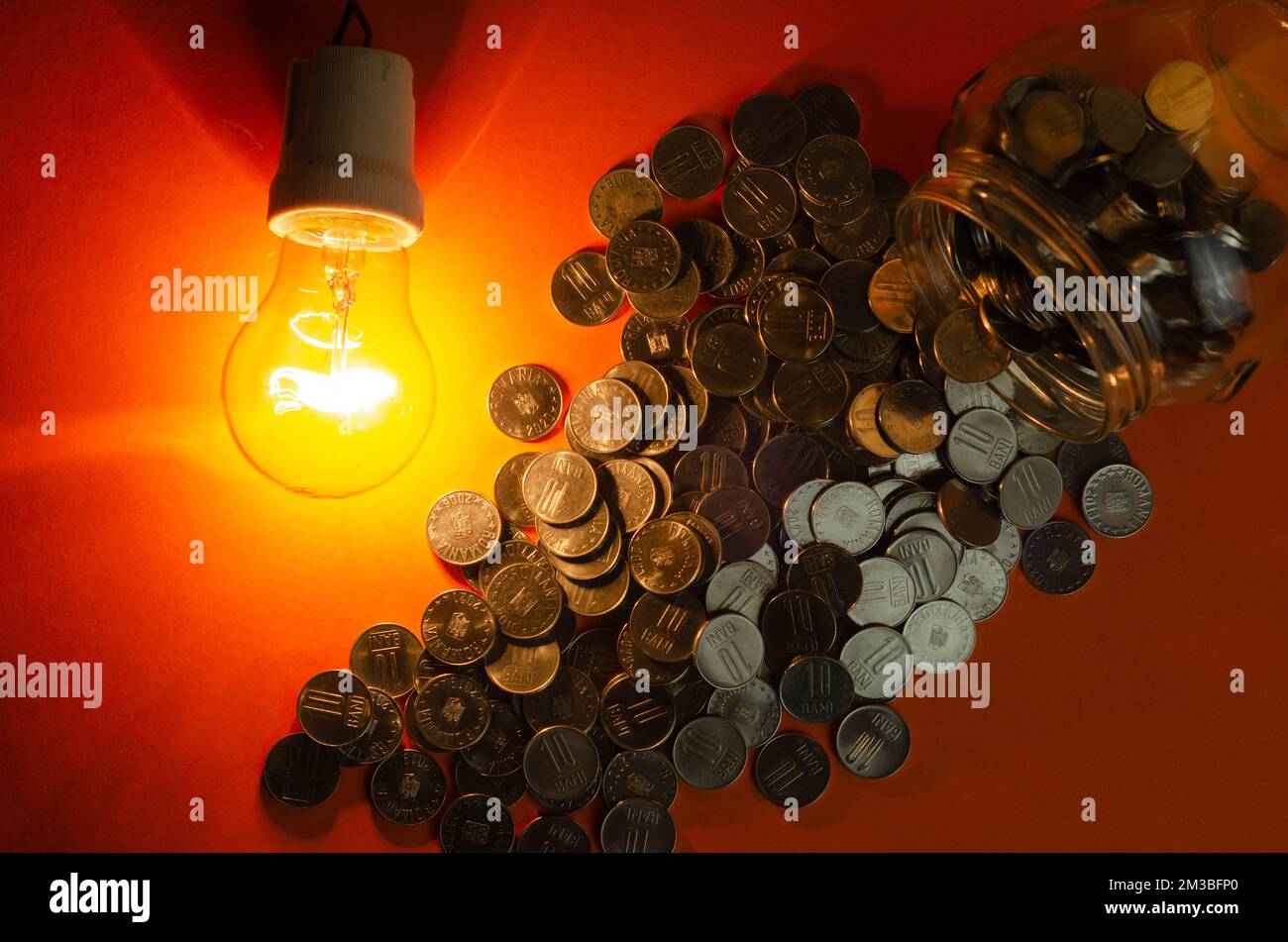 Concept of electricity consumption, in these times of crisis ...