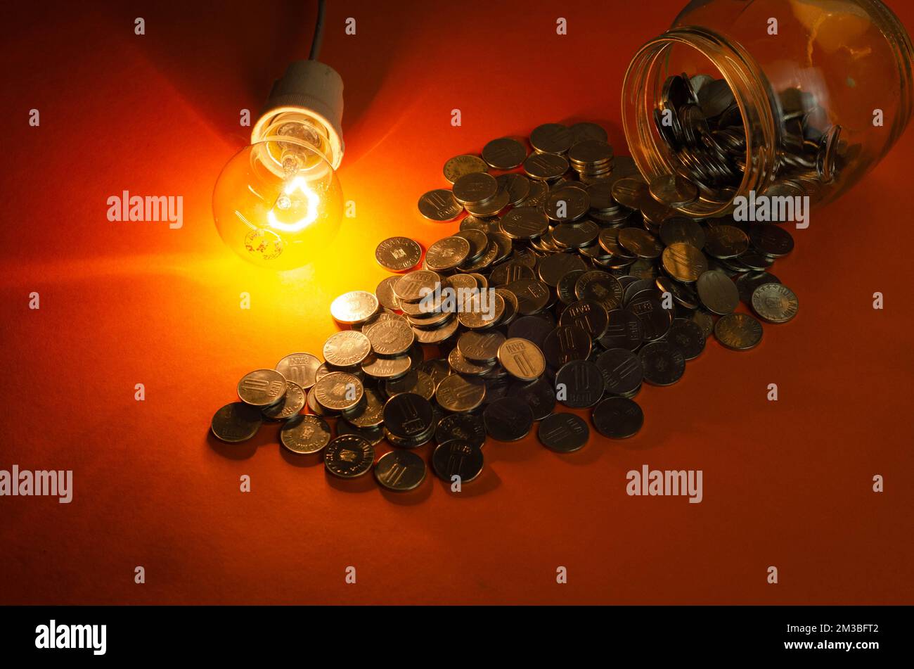 Concept of electricity consumption, in these times of crisis ...