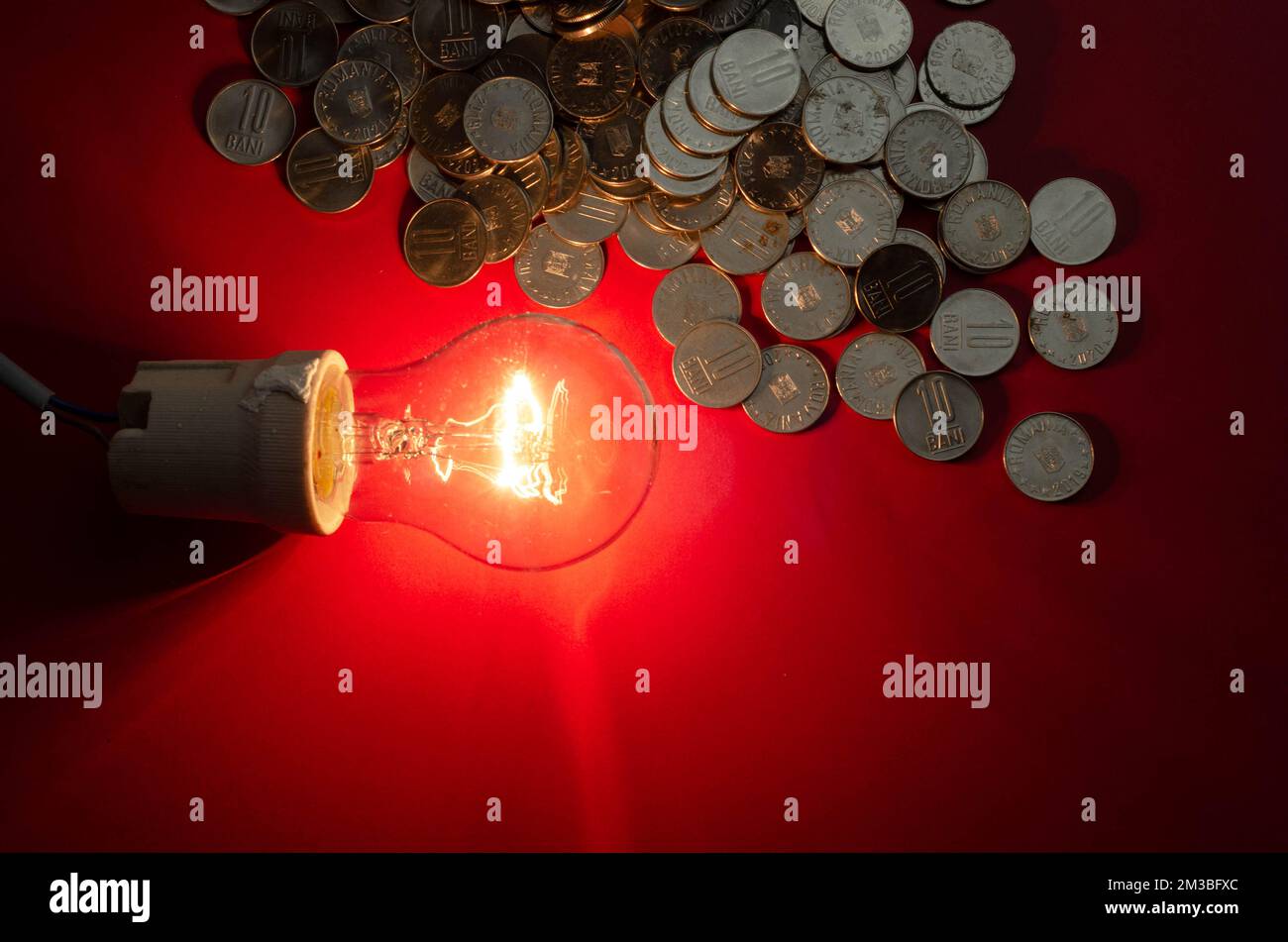 Concept of electricity consumption, in these times of crisis ...