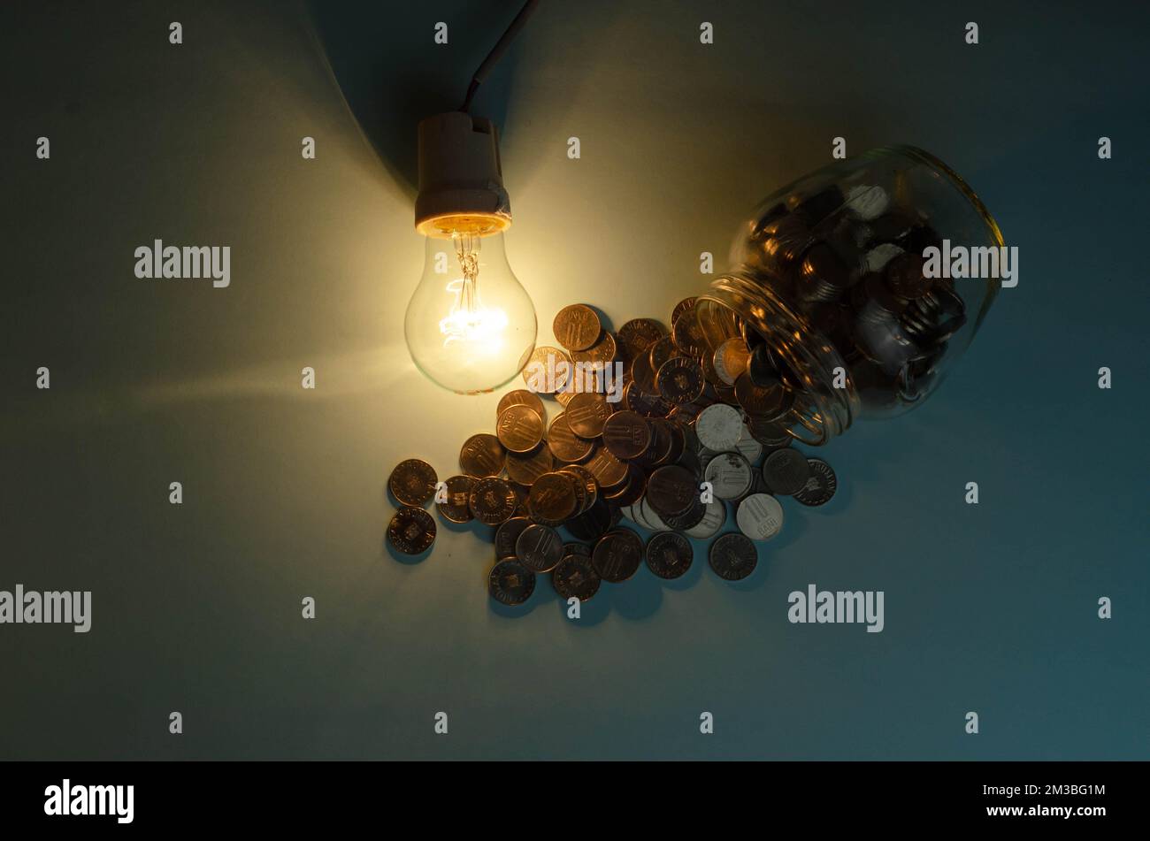 Concept of electricity consumption, in these times of crisis ...