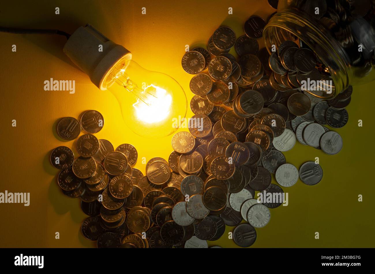 Concept of electricity consumption, in these times of crisis ...