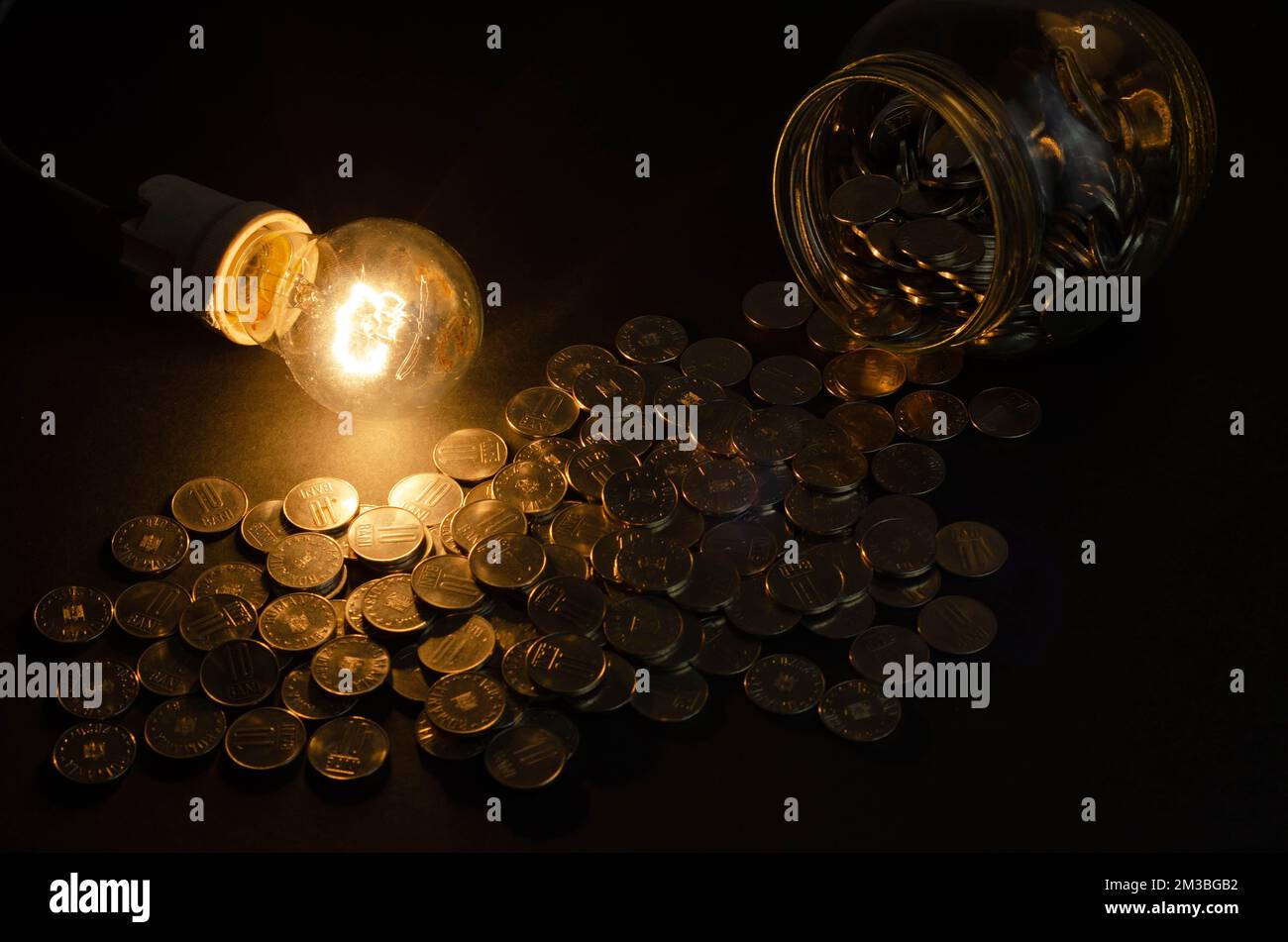 Concept of electricity consumption, in these times of crisis ...