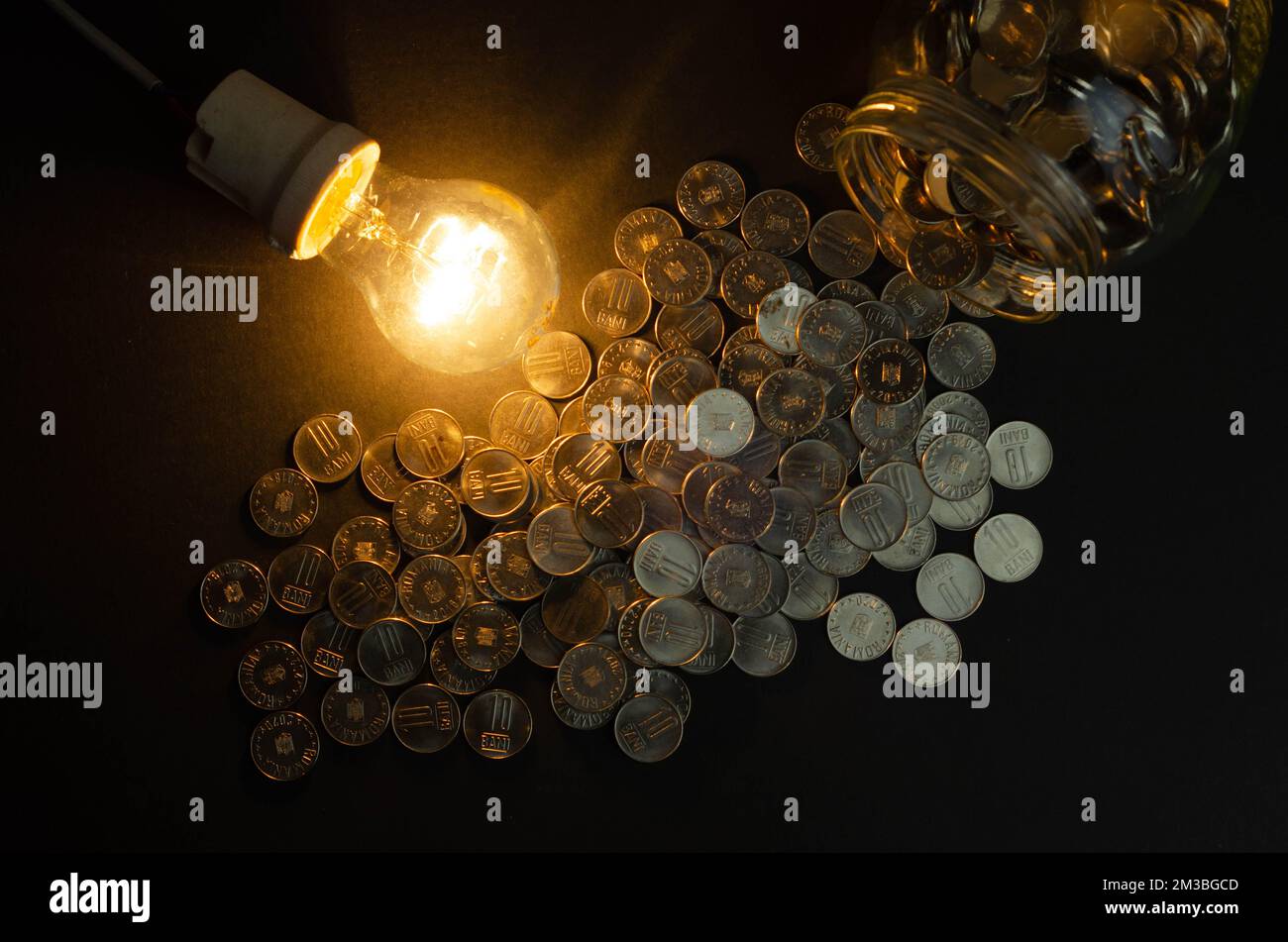 Concept of electricity consumption, in these times of crisis ...