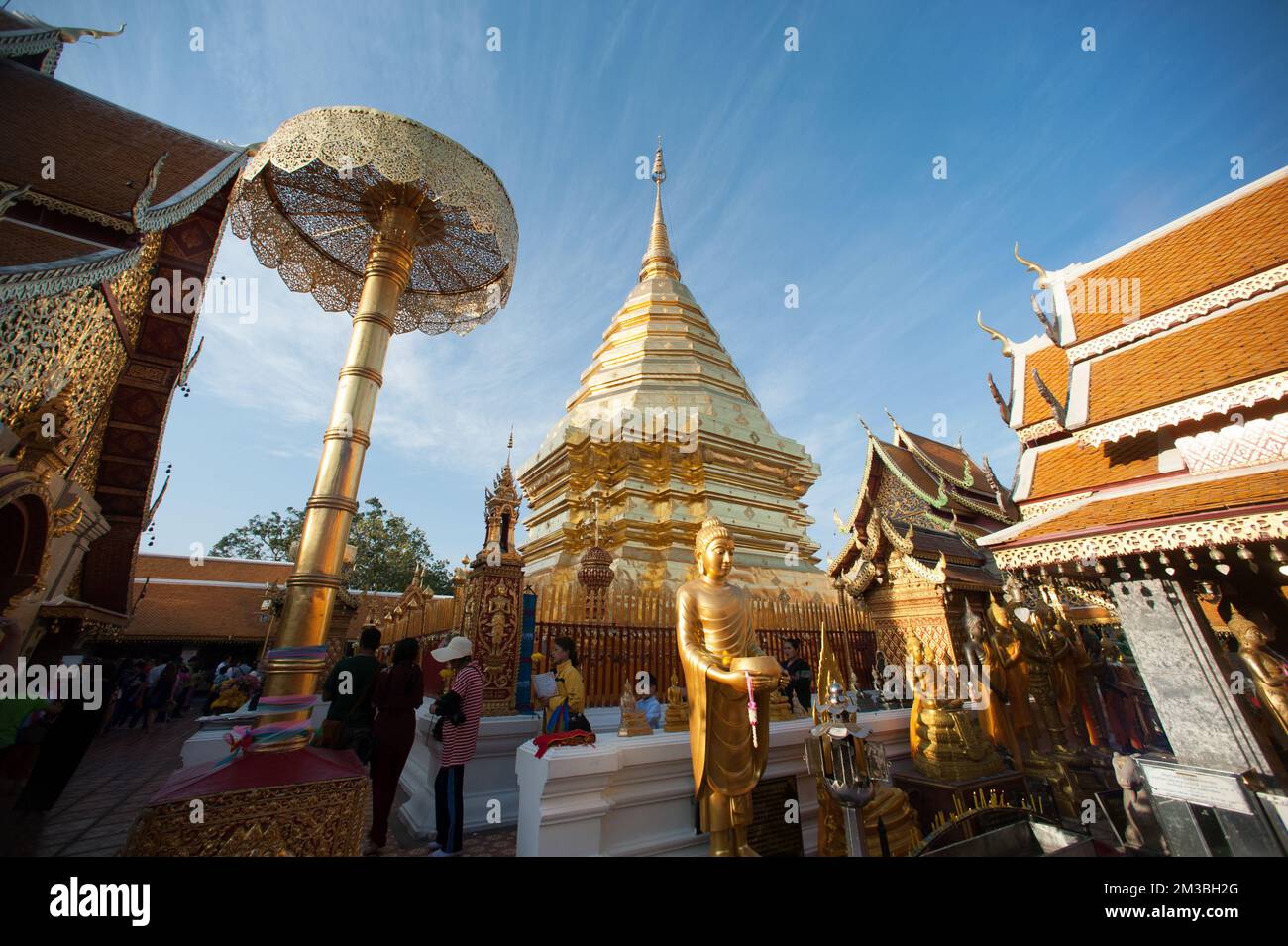 Twilight scenes of Wat Phra That Doi Suthep ,this temple is founded in ...
